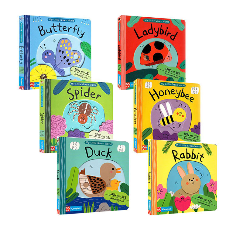 6 Books My Little Green World Ladybird/Honeybee/Butterfly/Spider/Duck ...
