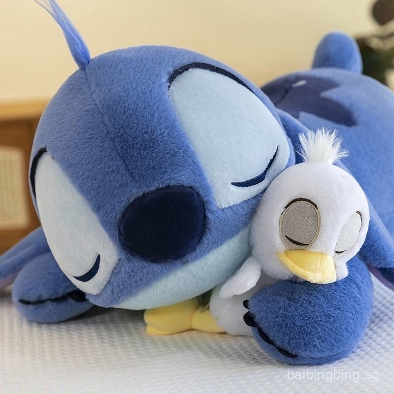 [High Quality Material]Hug Donald Duck Stitch Plush Toy Lying Version ...