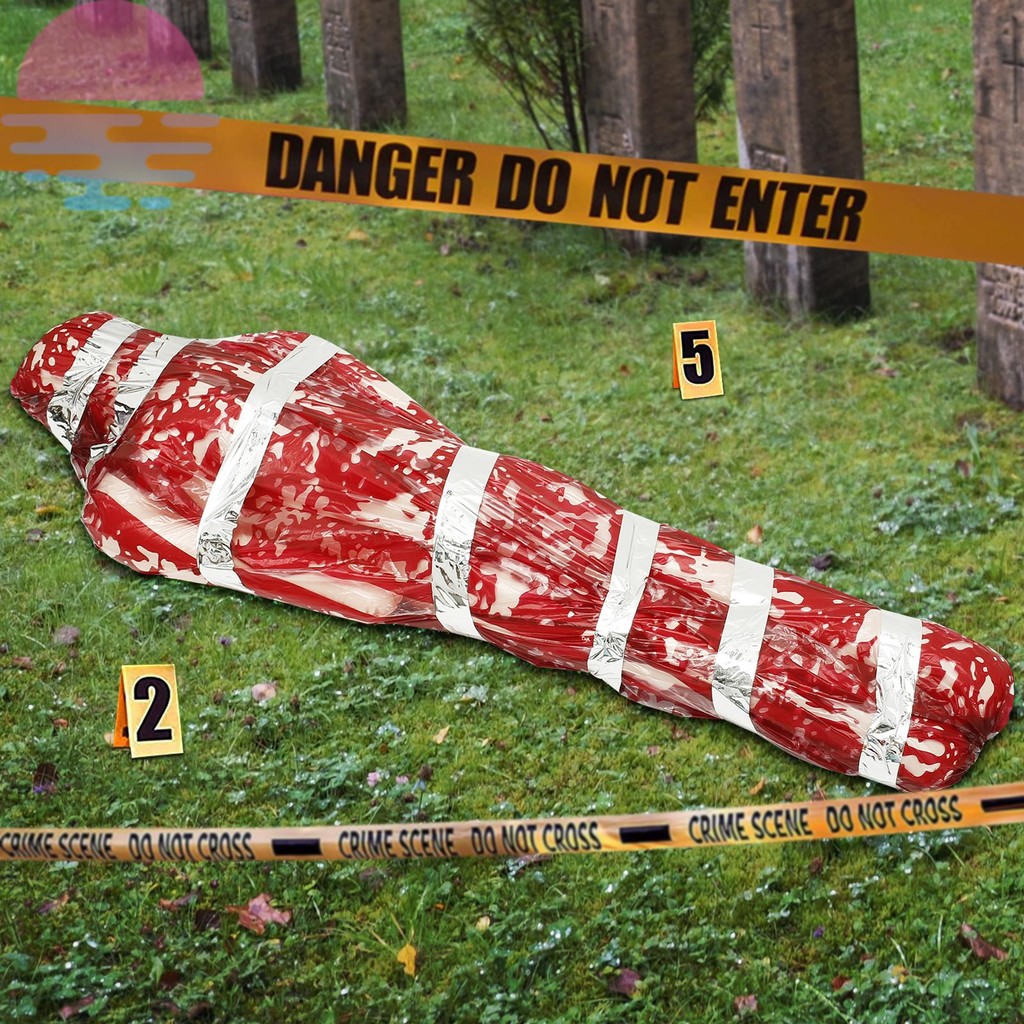 Halloween Decoration Dead Victims Body Bag Prop 59inch Scary Fake ...