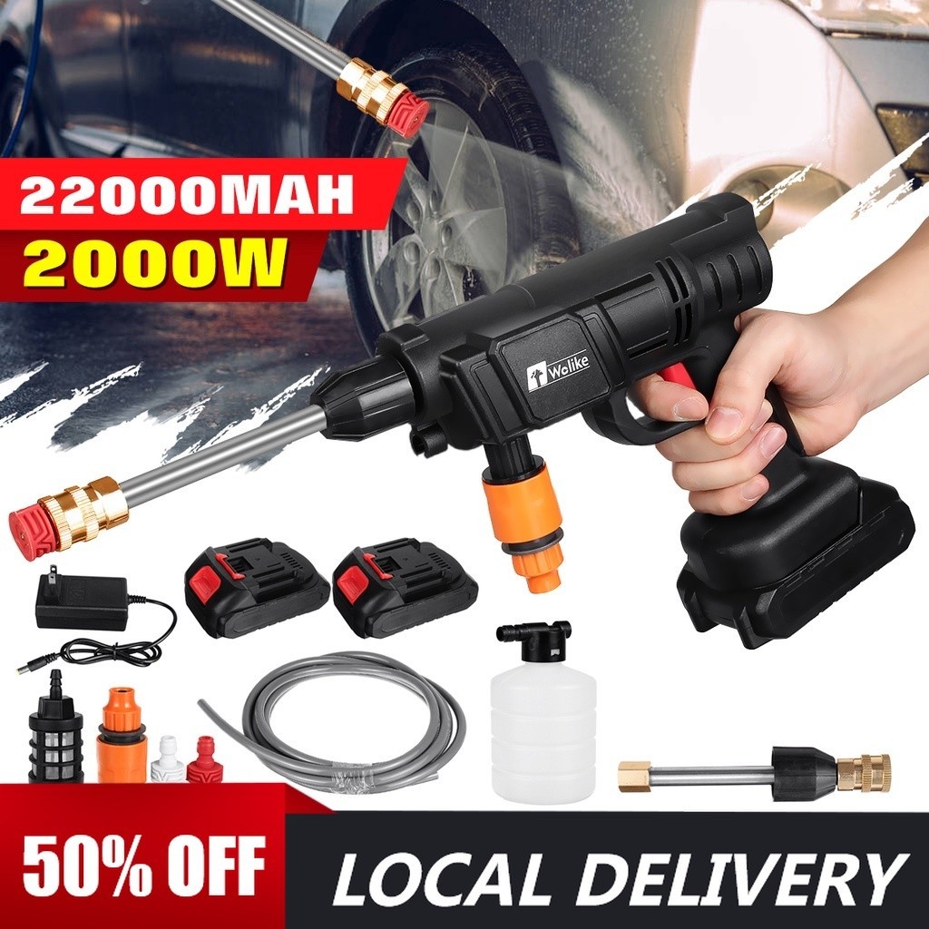 90Bar High Pressure Car Washer Water Guns Portable Cordless Pressure ...