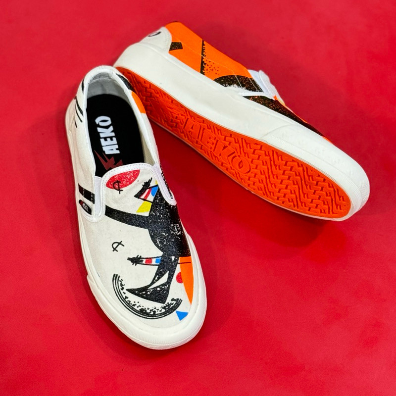 LOKAL Aeko Slip On Nano Cream Shoes - ORIGINAL Indonesian Local Men's ...