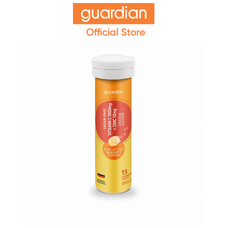 Guardian Vitamin C 1000Mg + Zinc 10Mg Effervescent, 15 Tabs | Shopee ...