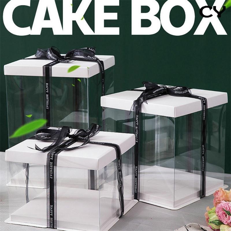 Ins Transparent Packaging Cake Box Plastic Large Cake Box Packing ...