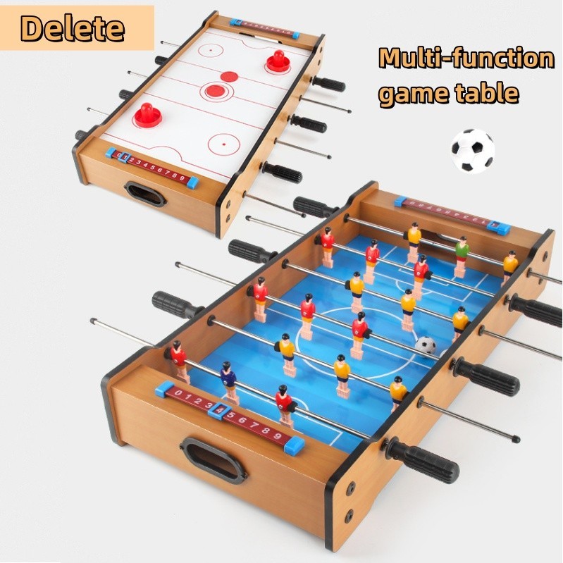 Wooden Table Football Game 2-in-1 with Football/Skating Ball Table ...