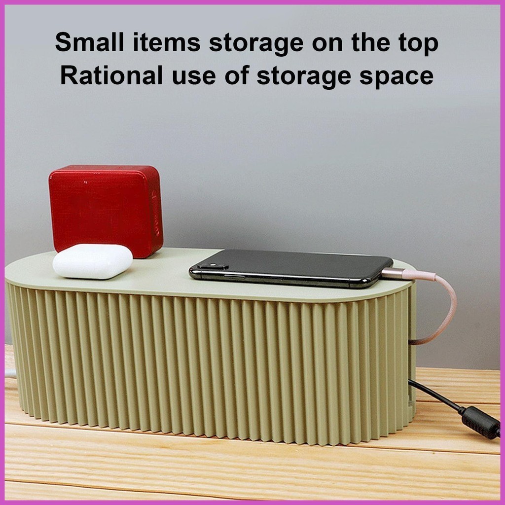 Cable Management Box Electrical Wire Storage Holder Desk Cord Organizer ...
