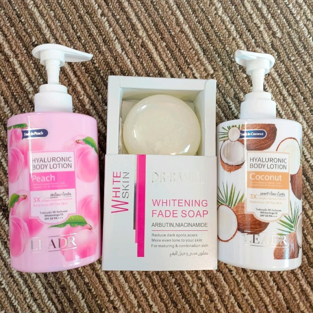Combo Soap And Lotion ( Dr Rashel whitening Fade Soap + Leadr ...