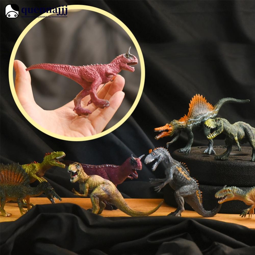 QUENNA 2/4Pcs Solid Dinosaur Model Set Kids Tyrannosaurus Triceratops ...