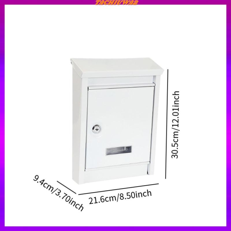 [Tachiuwa2] Wall Hanging Mailbox Lockable Outdoor Mail Box for House ...