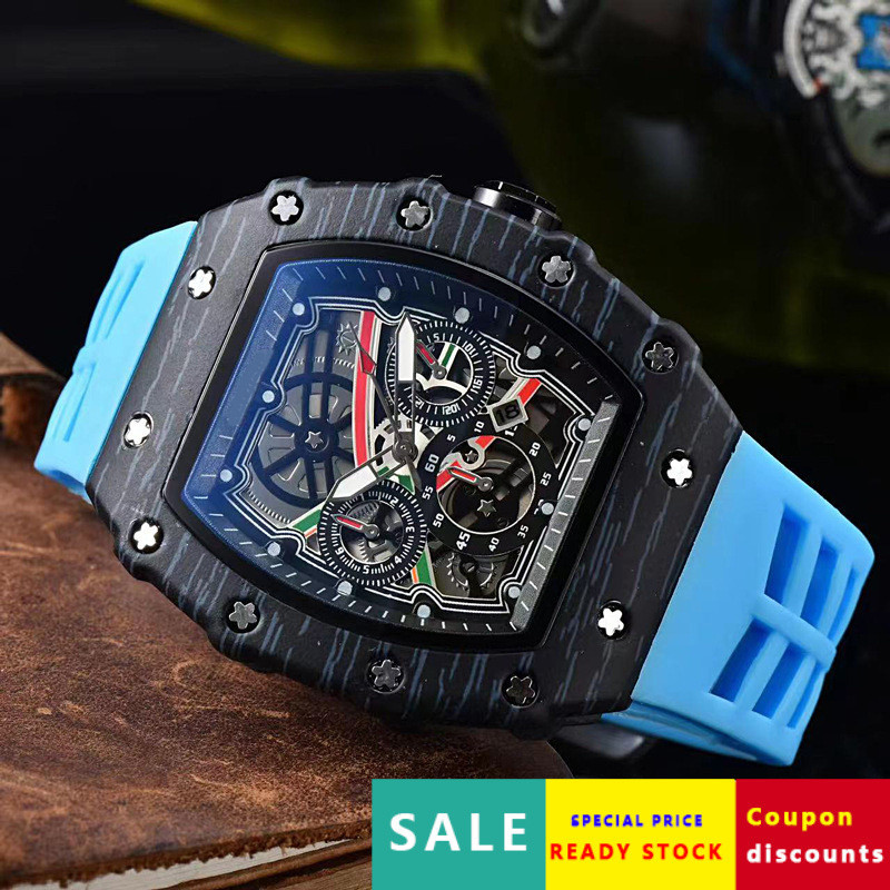 2025 Fashion Sports Richard Barrel-Shaped Wood Grain Dial American ...