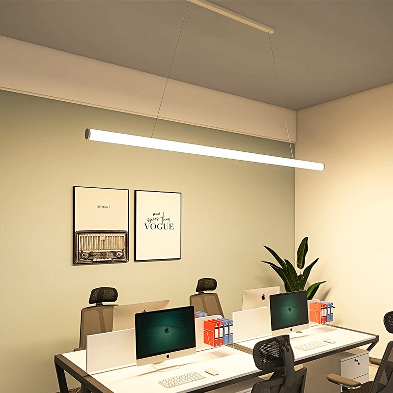 LED Office Lighting Office Pendant Light Gym Long Strip Hanging Light ...