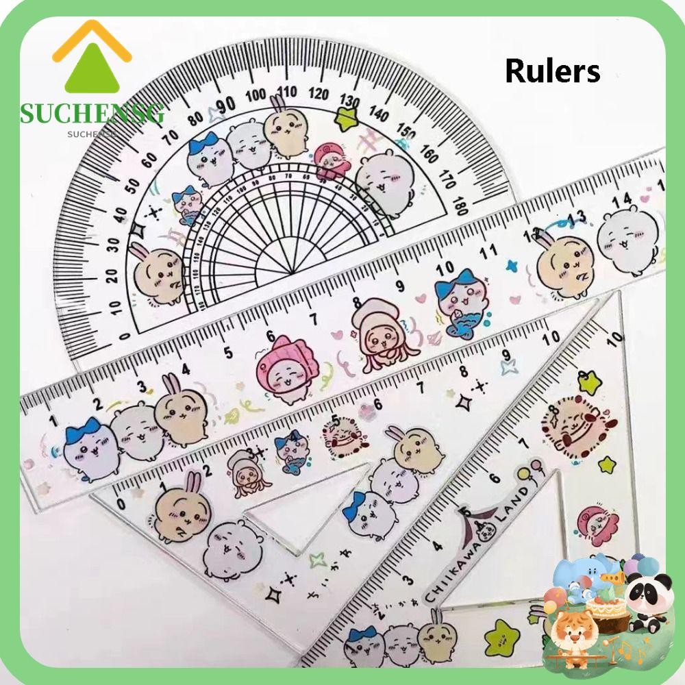SUCHENSG 1 Set Metric Ruler, Plastic Straightedge Measuring Too ...