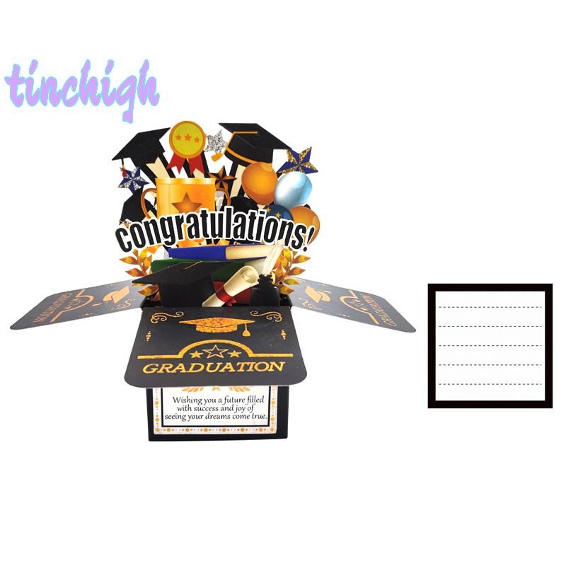 [TinchighS] Paper 3D Pop Up Graduation Greeting Card Handmade Wishing ...