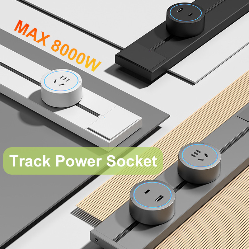 8000W Waterproof Wall Track Power Socket Universal Home Office Sockets ...