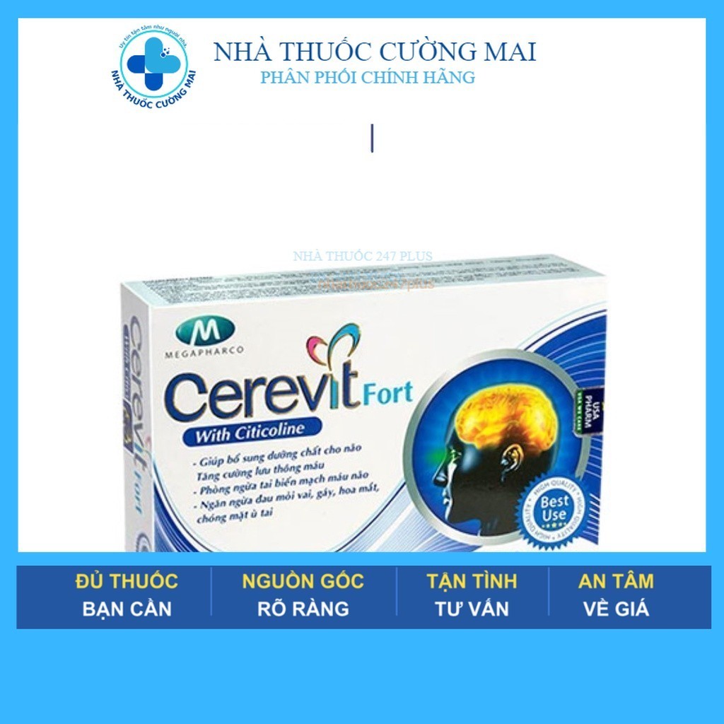 Cerevit FORT brain tonic pills activate blood, nourish the brain ...