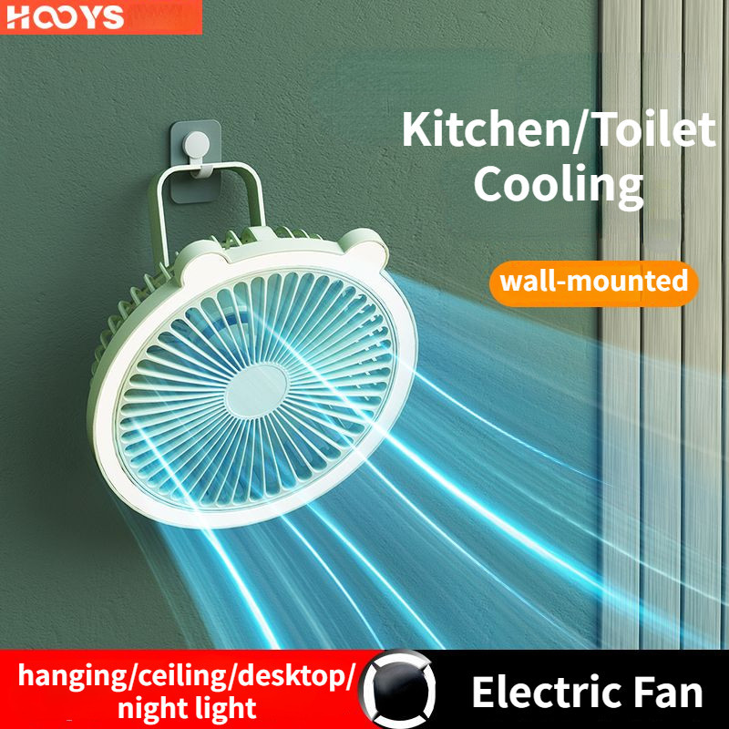 Suspended Small Fan Electric Fan Wall Mounted Fan with Night Light ...