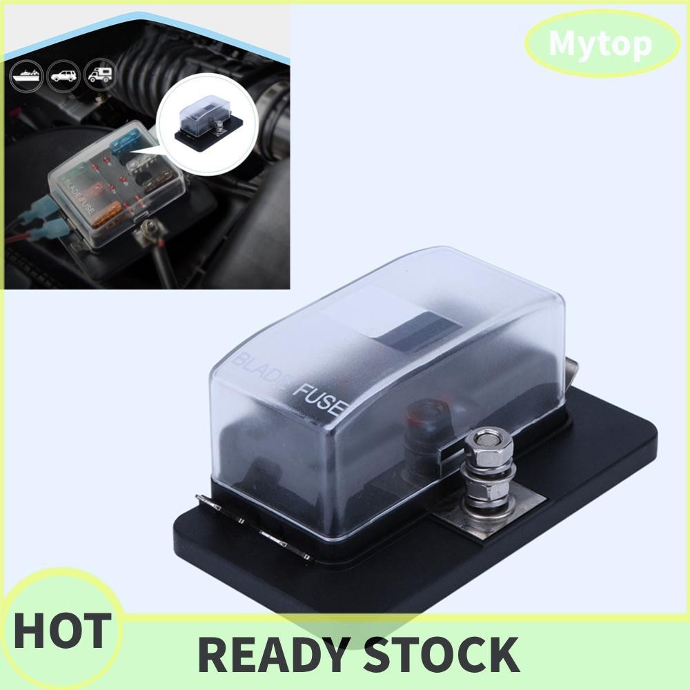 [Mytop.sg] 4 Way Blade Fuse Block Plastic Cover with LED Warning ...