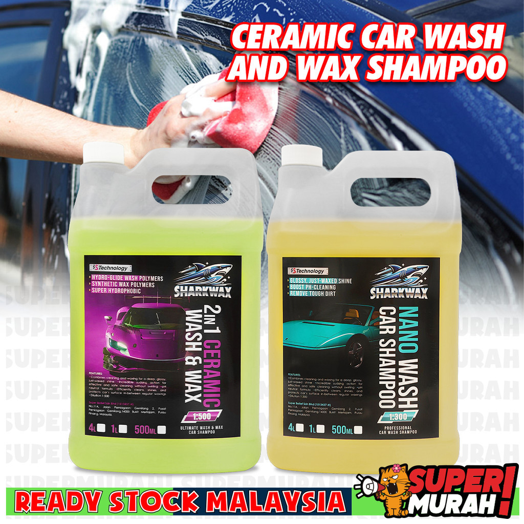 Shark Wax US Technology 2 IN 1 Wash & Wax Ceramic Car Shampoo Nano Wax ...