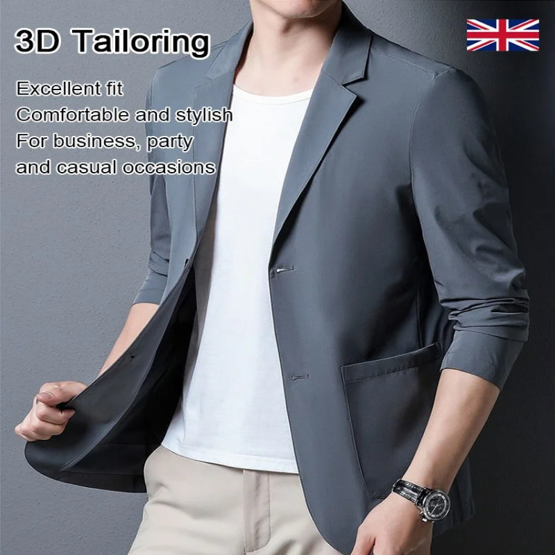 【Breathable/thin】Men's lightweight casual suit jacket/anti-UV and anti ...
