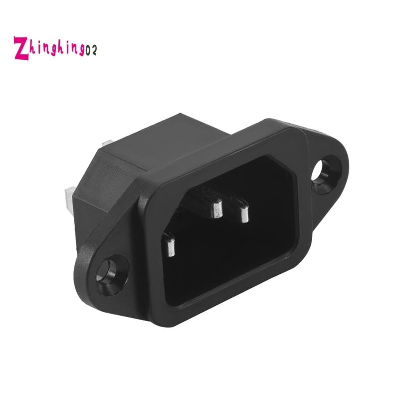 IEC 320 C14 Male Plug 3 Pins PCB Panel Power Inlet Socket Connector ...