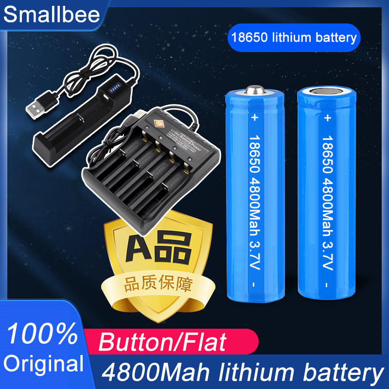 🔥🇸🇬 Stock🔥 Blue 18650 Lithium Battery 4800mAh Rechargeable Household ...