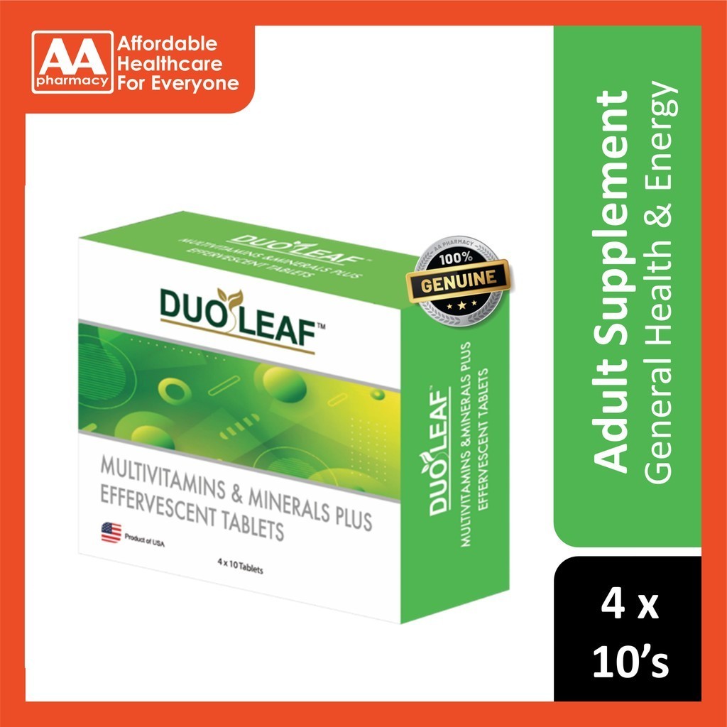 Duoleaf Multivitamins and Minerals Plus Effervescent Tablet 4x10's ...