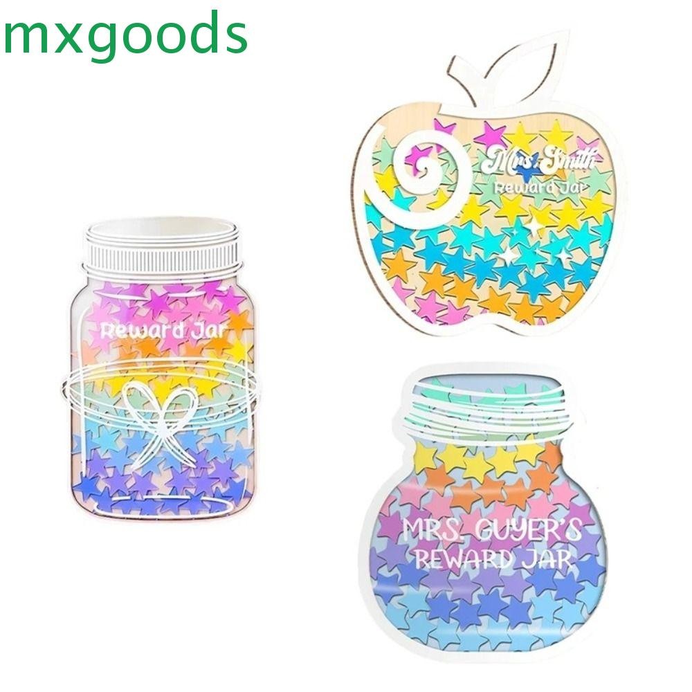 MXGOODS Positive Behavior Rewards Jar, Heart Wooden Kids Star Reward ...