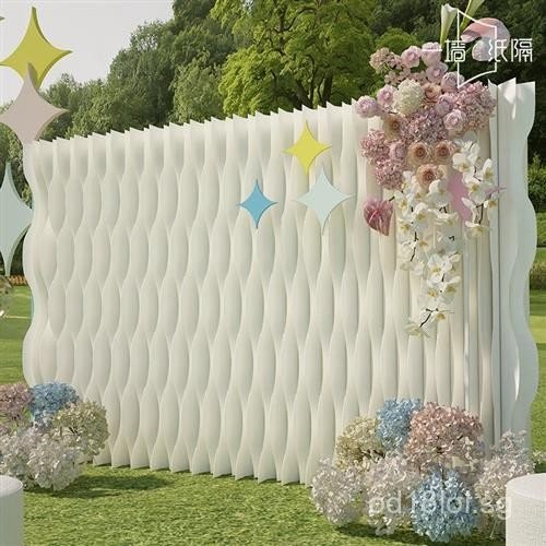 Folding Screen Partition Office Foldable Mobile Paper Wall Living Room ...