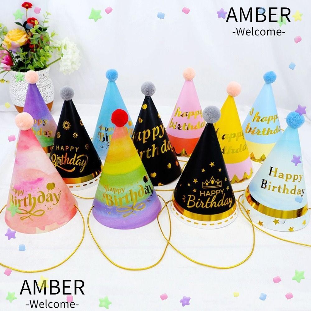 AMBER Paper Birthday Crown Hat, Party Home Supplies Party Decoration ...