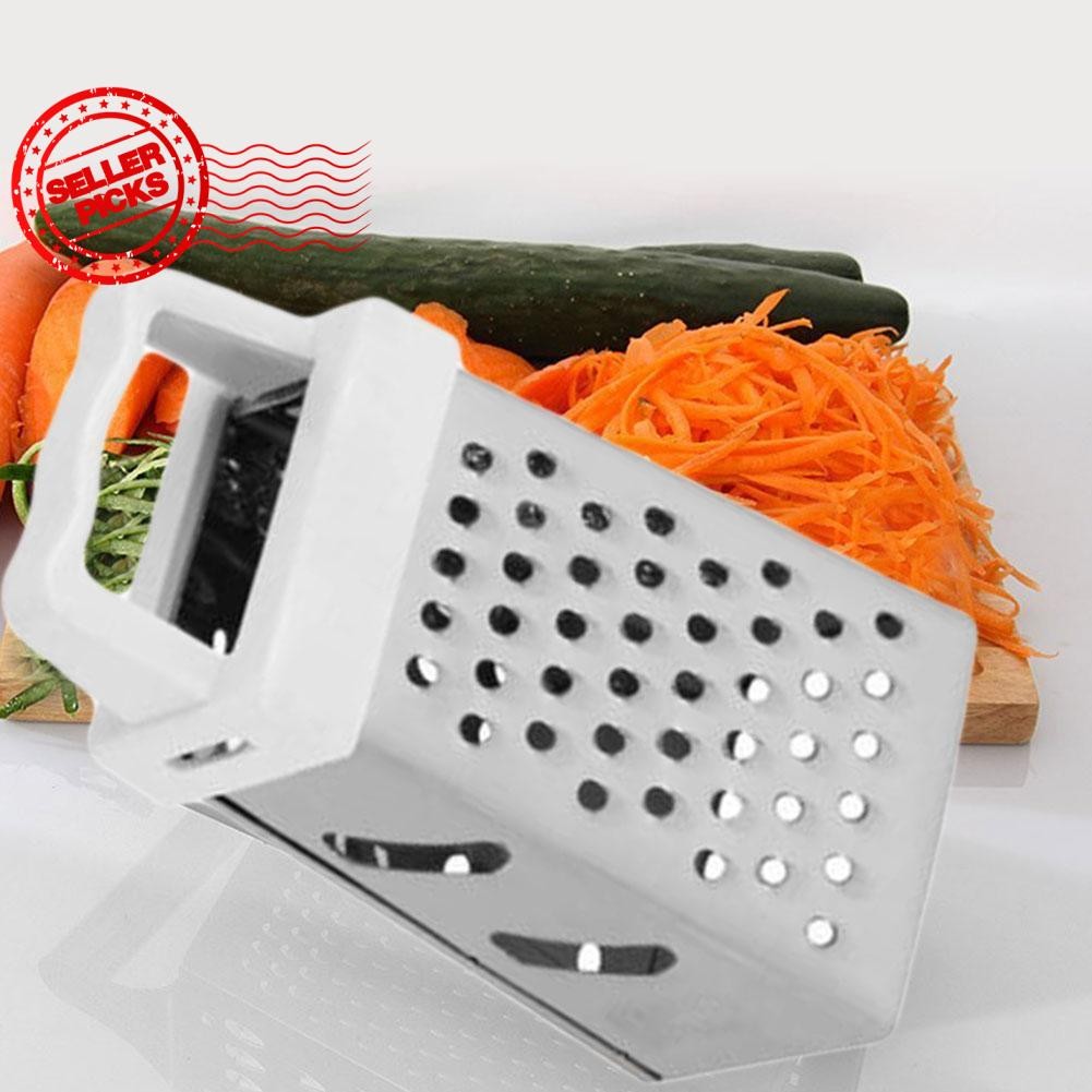 4 Sided Stainless Steel Box Cheese Carrot Food Grater Shredder Shredder ...
