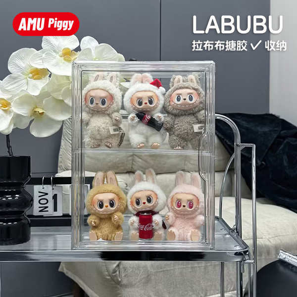 display cabinet acrylic display box Labubu Display Box Transparent ...
