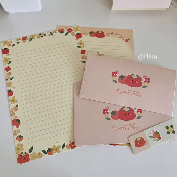 sampul duit Hinn Fruit Flower ~ Cartoon Cute Envelope Letter Paper suit ...