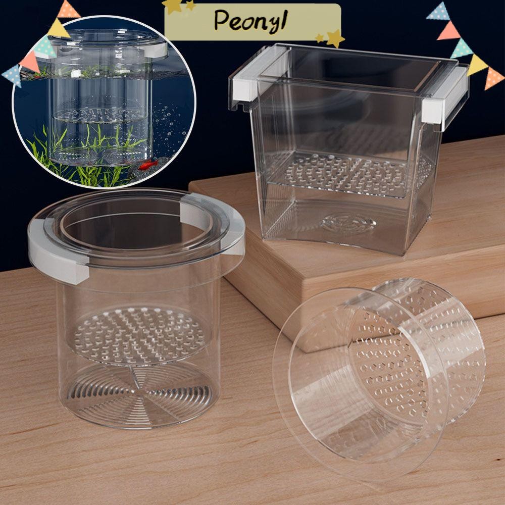 PDONY Aquarium Isolation Box, Acrylic Detachable Floating Hatching Box ...