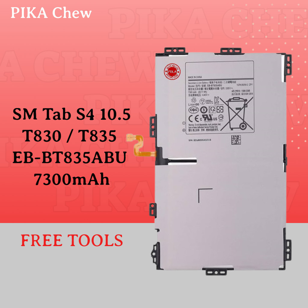 PIKA Compatible with SM Tab S4 10.5 SM T835 T830 Battery Bateri EB ...