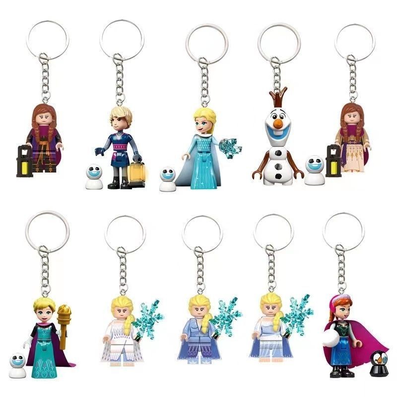 Compatible with LEGO keychain Frozen assembled building block ...