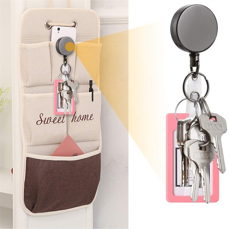 Heavy Duty Retractable Badge Holder Reel Metal ID Badge Holder with ...