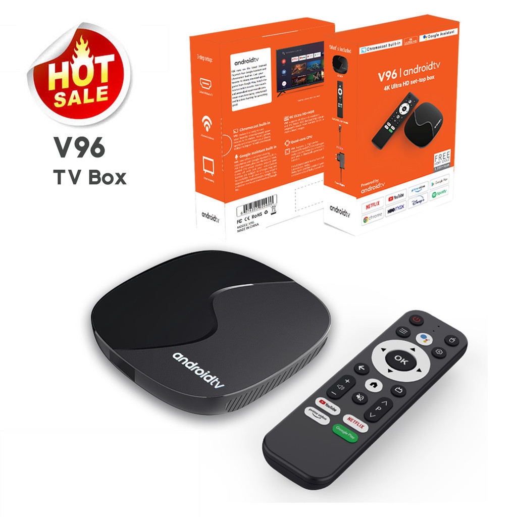 2024 Cross-Border V96 TV Box Android Android Box 2+16G 4K Dual WIFI Smart Voice Set Top Box ...