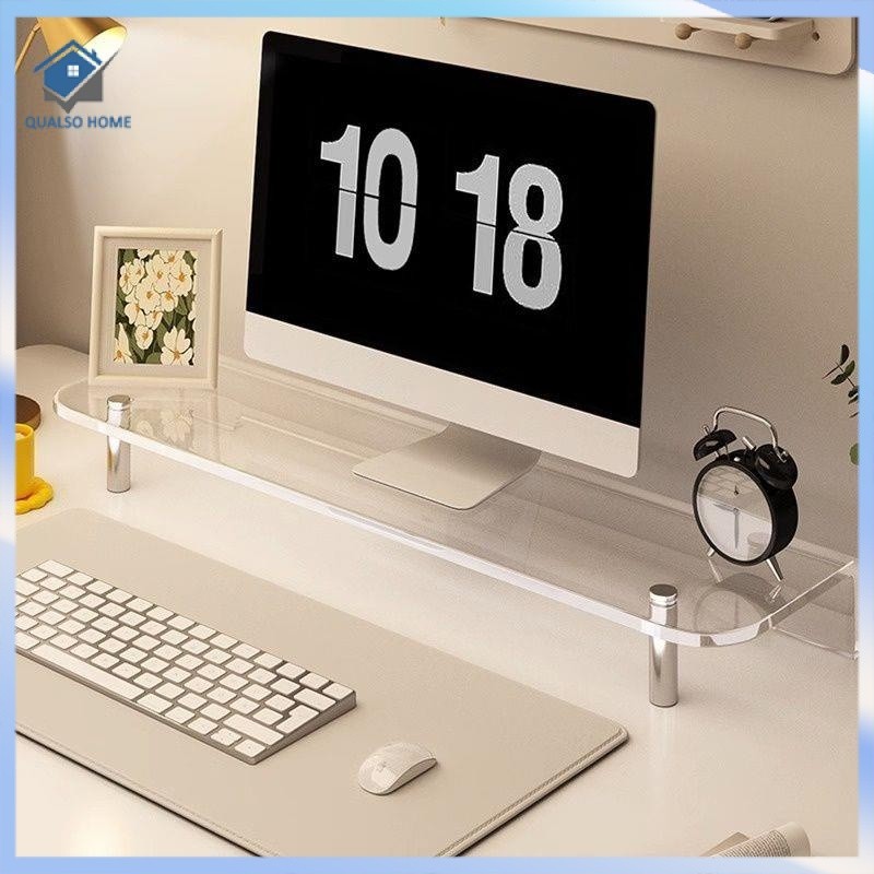 Acrylic monitor computer elevated rack desktop storage rack home office ...