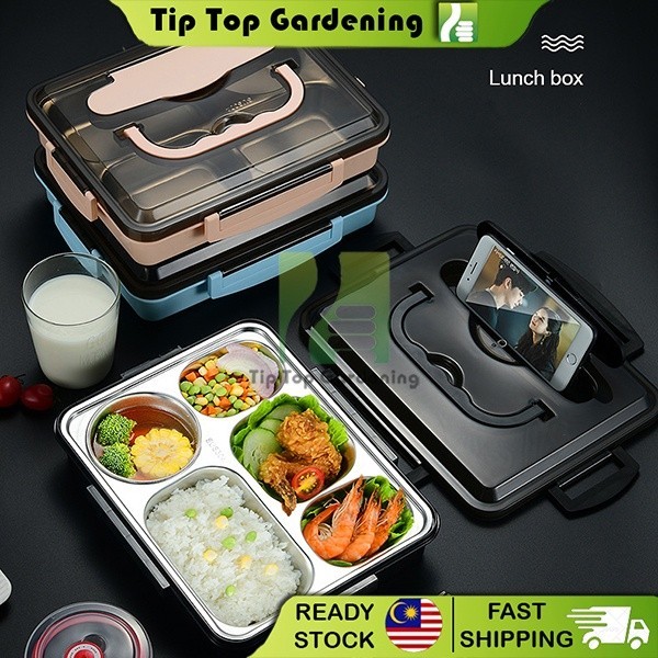 TIPTOP Thermal Bento Box 4 Compartments Lunch Box Adult Food Container ...
