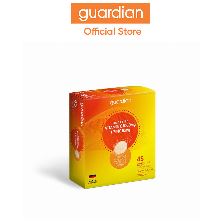Guardian Vitamin C 1000Mg + Zinc 10Mg Effervescent, 3x15 Tabs | Shopee ...