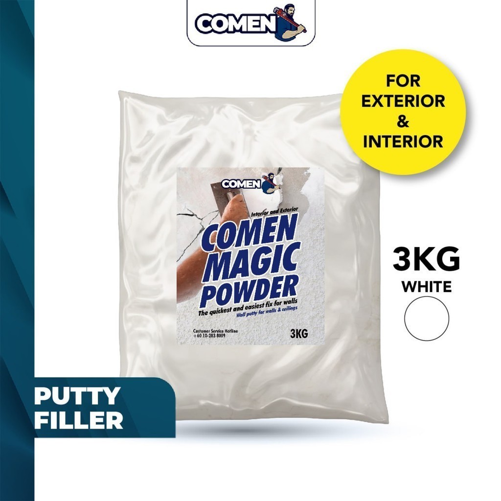 COMEN Magic Powder 3kg (White) Tile Grout Repair Mosaic Cement Wall ...