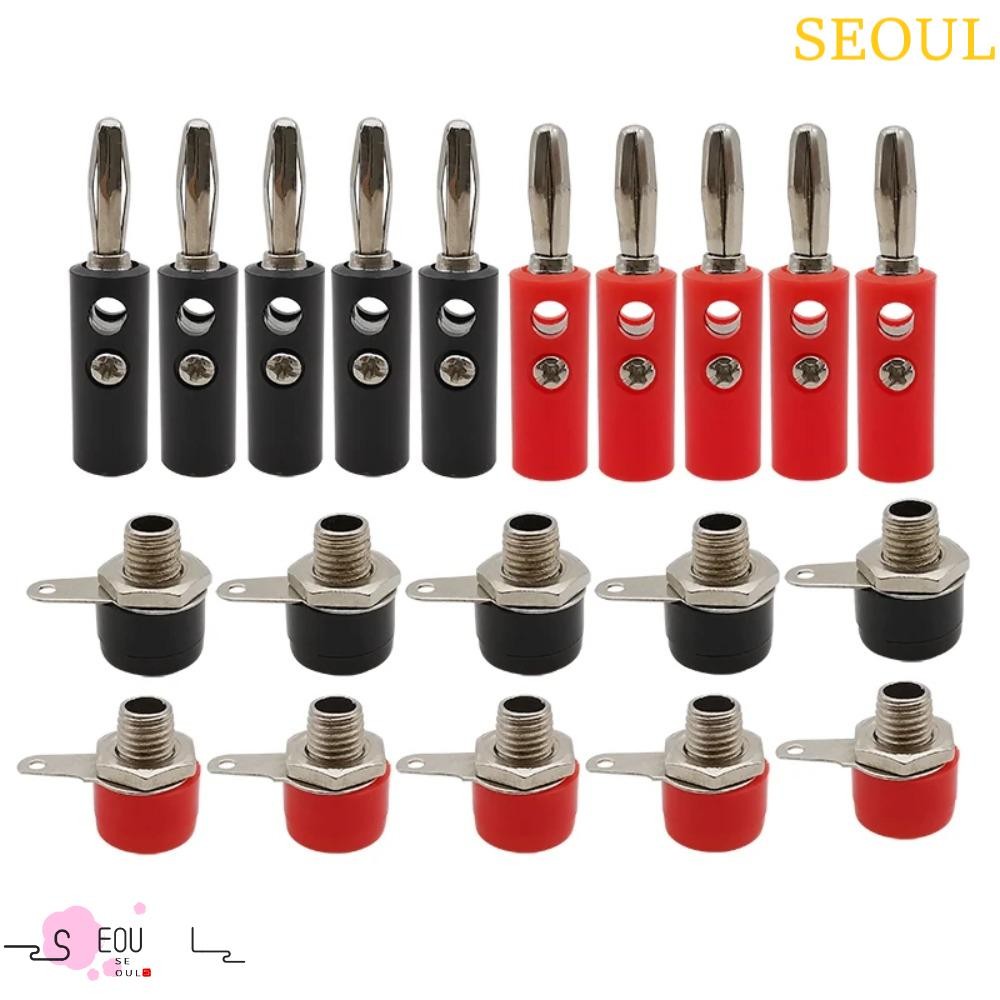 SEOUL 4mm Banana Plug, Male and Female Panel Mount 4mm Banana Connector ...