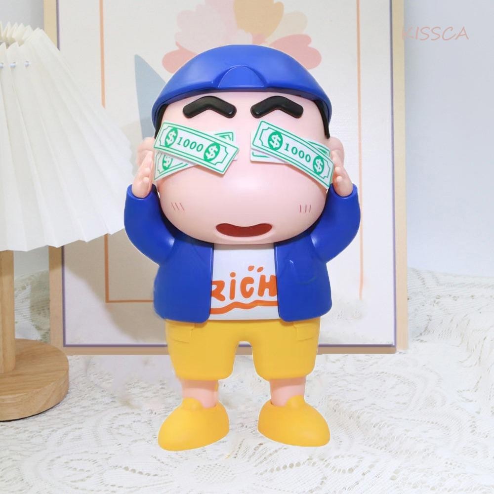 KISSCA Crayon Shin-chan Piggy Bank, Large Figure Model Crayon Shin Chan ...