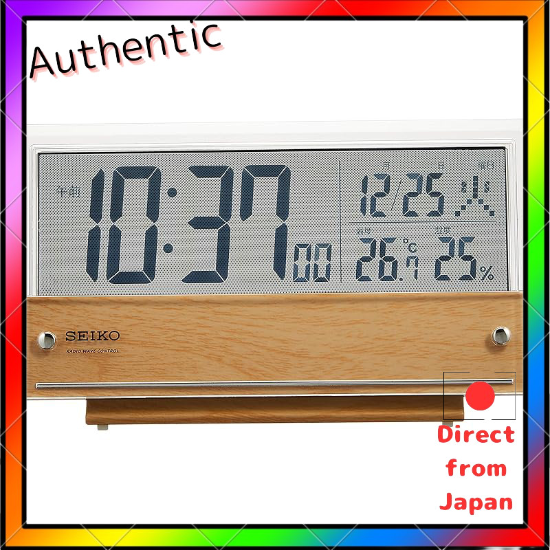 Seiko Digital Alarm Clock with Radio Control, Calendar, Temperature ...