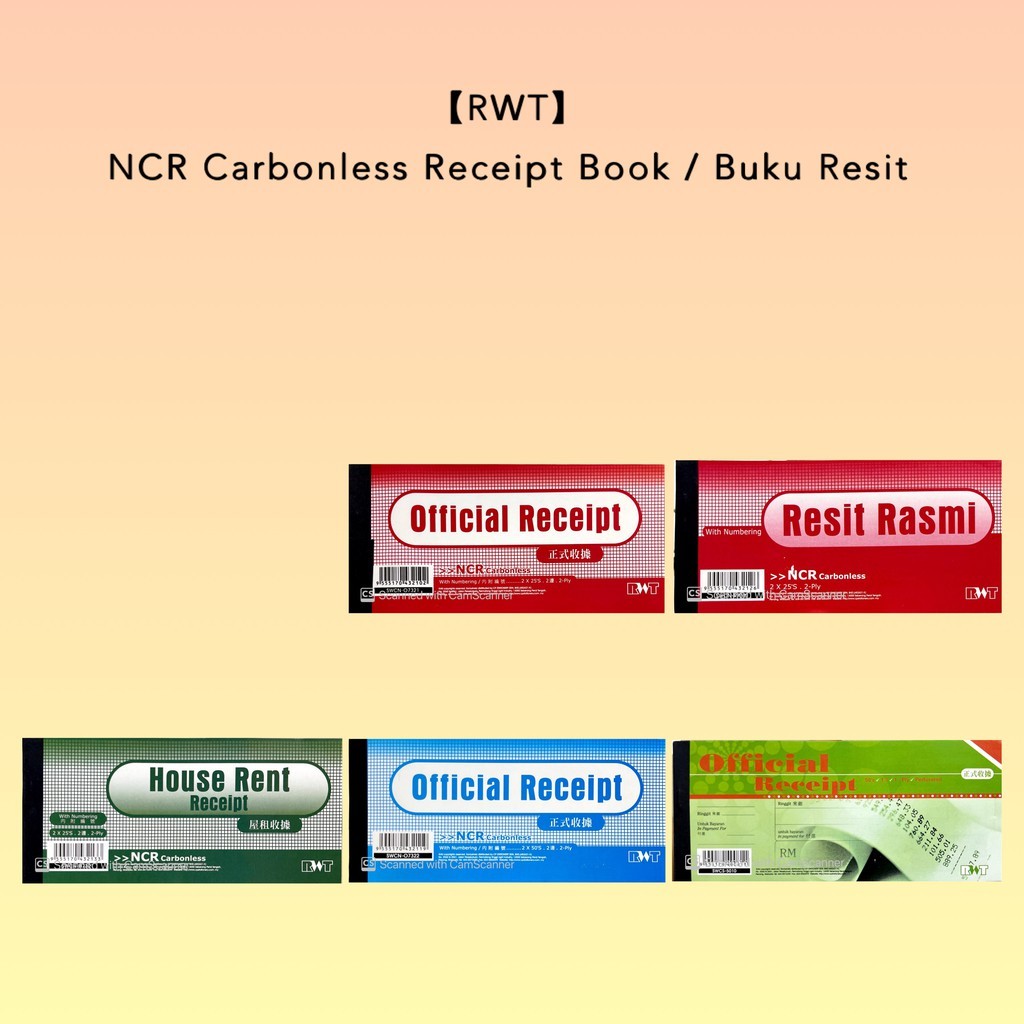 【RWT】NCR Carbonless Receipt Book / Buku Resit | Shopee Singapore