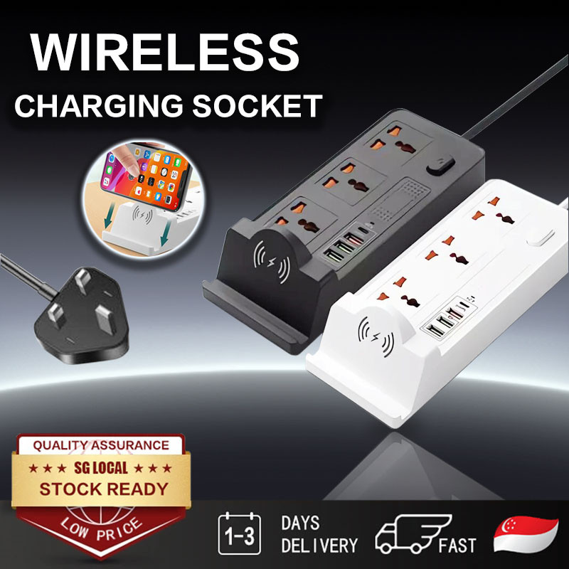 (SG)Multifunctional Socket Power Strip Power Socket with Wireless ...