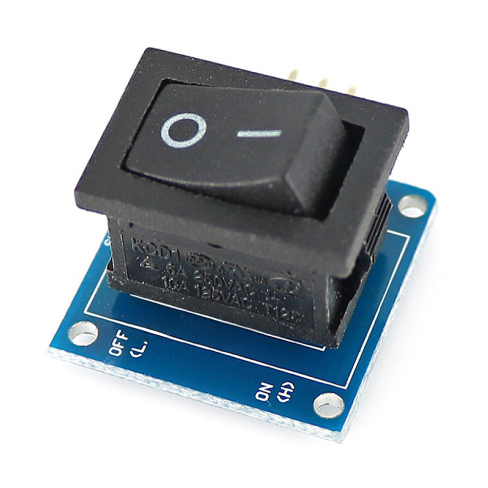 1PCS Key Switch DC3-5V Rocker Switch Module Button Switch 2 Files Rocker Switch Button Board ...