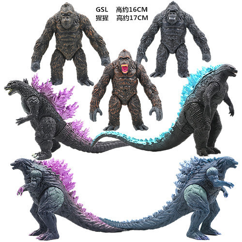King Kong Toy Space Red Lotus Figurine Monster Battle Millennium Model ...
