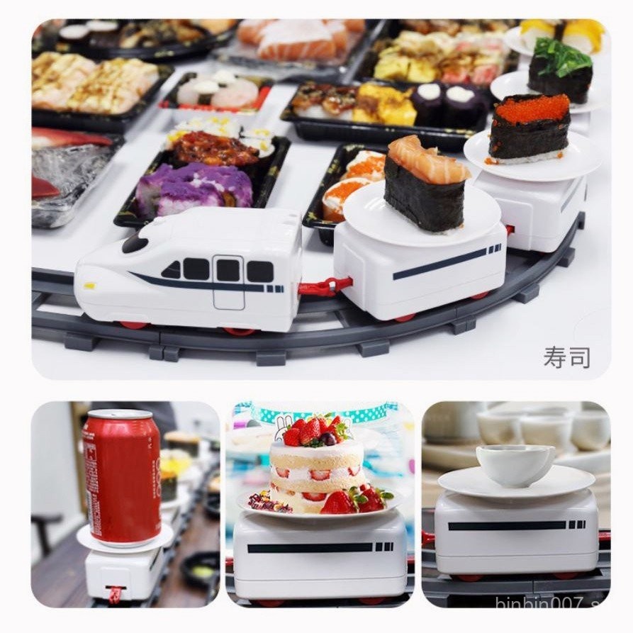 Sushi Train Rotary Sushi Toy Track Conveyor Belt Rotating Table Kid ...