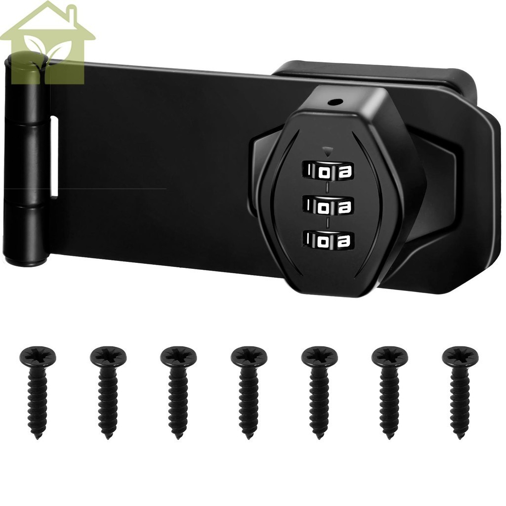 Cabinet Password Lock Zinc Alloy 3-Digit Rotary Hasp Combination Lock ...