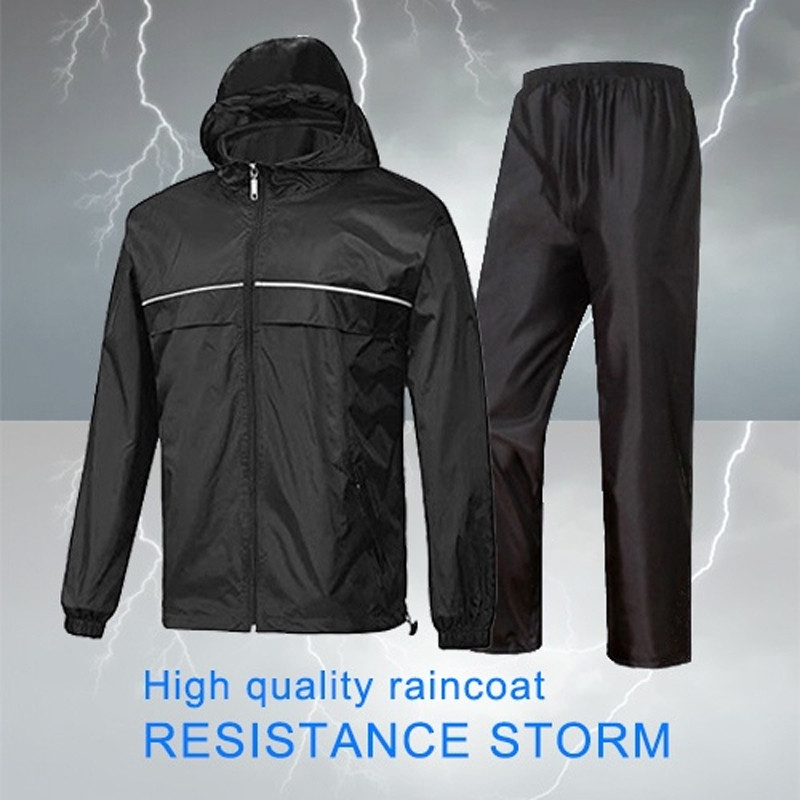 Raincoat Rainsuit With Rain Pants Thick For Adults Waterproof 1 Size (M ...